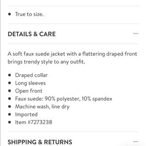 Max Studio | Jackets & Coats | Max Studio Faux Suede Drape Jacket ...